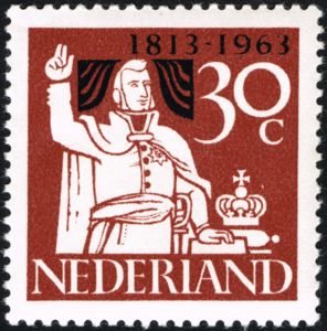 Stamp: William I taking Oath of Allegiance (Netherlands(150th ...