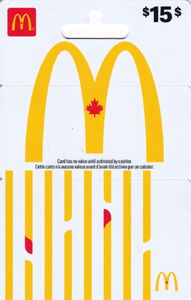Gift Card: Yellow Lines (McDonald's, Canada(McDonald's) Col:Ca-McD-113 ...