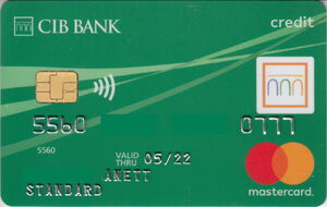 Bank Card: CIB Bank - Standard (CIB Bank, HungaryCol:HU-MC-0098.02