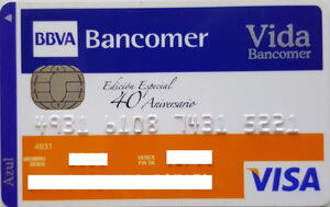 Bank Card: Vida Bancomer (Bancomer, MexicoCol:MX-VI-0146