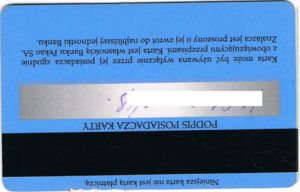 Bank Card: Blue (Bank Polska Kasa Opieki SA/Bank Pekao SA, PolandCol:PL ...
