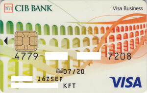 Bank Card: Visa Business (CIB Bank, HungaryCol:HU-VI-0017.07