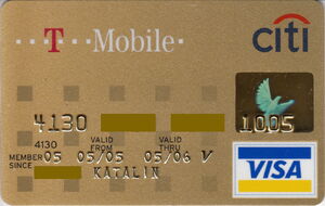 Bank Card: Citi - T-Mobile (CITI Bank, HungaryCol:HU-VI-0038