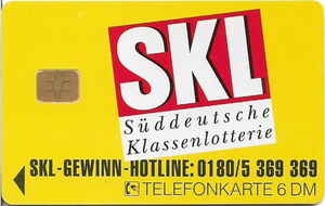 Phonecard: SKL - Süddeutsche Klassenlotterie (Schnellboot) (Deutsche ...