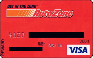 Gift Card: Auto Zone (Visa, United States of America(Bank of America ...