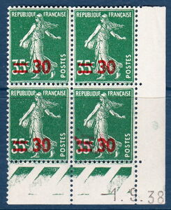 Stamp: Semeuse overprinted (France(Semeuse solid background) Yt:FR 476CD