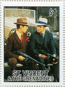 Stamp: Captain Kirk and Spock as gangsters (Saint Vincent and The ...
