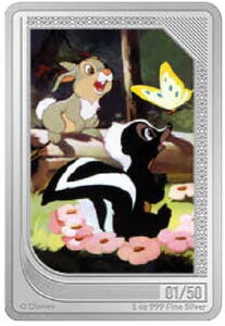 コイン: 2 Dollars (Trading Coins – Disney Classics - Ruby - Bambi Thumper ...