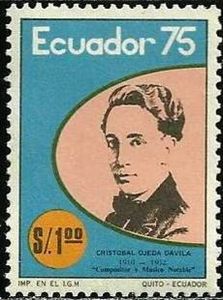 Stamp: Cristóbal Ojeda Dávila (1910-1952) (Ecuador(Ecuatorian Composers ...