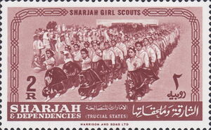 Stamp: Girl Scouts (Sharjah(Sharjah Girl Scouts) Mi:AE-SH 79A,Sn:AE-SH ...