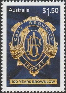 Stamp: Centenary of the Brownlow Medal (Australia(Centenary of the ...