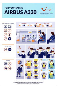 Safety Card: A320 (TUI Fly Belgium, BelgiumCol:JAF-TU-BE-0010