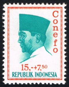 Stamp: President Sukarno (Indonesia(Conference of New Emerging Forces ...