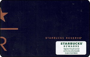 Gift Card: Reserve Card (Starbucks, United States of America(Special ...