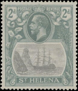 Stamp: Badge of the Colony (Saint Helena(King George V and Badge of St ...