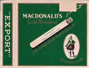 Cigarette Pack: Macdonald's Export (CanadaCol:CA-CT-0044