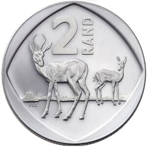 Moneda: 2 Rand (YISEWULA AFRIKA Ndebele, AFRIKA-DZONGA Tsonga ...