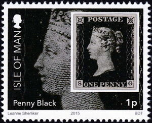 Stamp: Penny Black (Isle of Man(175 years of Penny Black) Mi:IM 2010,Sn ...