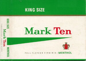 Cigarette Pack: Mark Ten Menthol (CanadaCol:CA-CT-0065