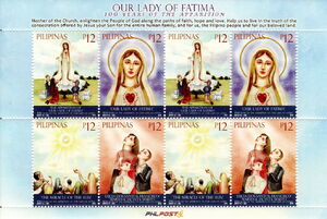 Stamp: Centenary of the Apparition of the Virgin of Fatima (Philippines ...