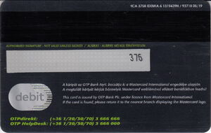 Bank Card: Otpbank. Leaf (Otp Bank, HungaryCol:HU-MC-0062.06