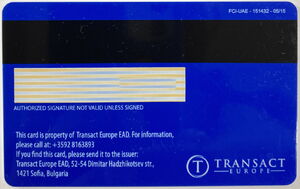 Bank Card: Transact Europe VPAy - 05/15 (Transact Europe EAD ...