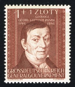 Stamp: Georg Gottlieb Pusch (1790-1846) (Poland, German Occupation In ...