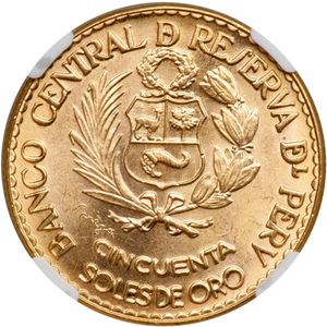 Coin: 50 Soles (400th Anniversary of Lima Mint) (Peru(1863~Today ...