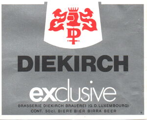Drink Label: Diekirch excluzive (Brasserie de Diekirch, LuxembourgCol ...