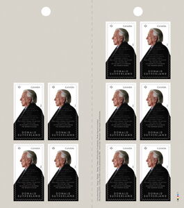 Stamp: Donald Sutherland, Actor - Booklet Pane (CanadaSn:CA 3401a,Sg:CA ...