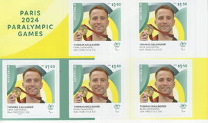 Stamp: Thomas Gallagher, Swimming (Australia(2024 Paralympic Games ...