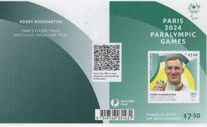 Stamp: Korey Boddington, Cycling (Australia(2024 Paralympic Games ...