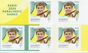 Stamp: Callum Simpson, Swimming (Australia(2024 Paralympic Games ...