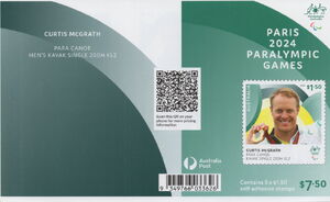 Stamp: Callum Simpson, Swimming (Australia(2024 Paralympic Games ...