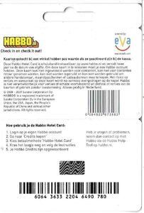 Gift Card: Habbo Hotel Card (Habbo, Netherlands(Habbo) Col:NL-Habbo-003a