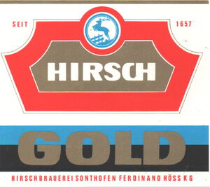 Drink Label: Gold (Der Hirschbrau Privatbrauerei Hoss GmbH & Co KG ...