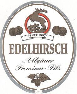 Drink Label: Edelhirsch (Der Hirschbrau Privatbrauerei Hoss GmbH & Co ...