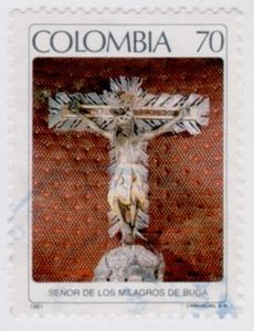 Stamp: Miraculous Christ, Pilgrimage Church of Buga (Colombia ...
