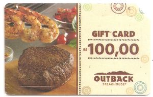 Gift Card: Gift card (Outback Steakhouse, Brazil(Outback) Col:BR-OUT-001