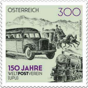 Stamp: Universal Postal Union, 150 Years (AustriaMi:AT 3821,Col:AT 2024 ...