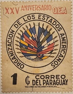 Stamp: OAS Emblem (Paraguay(25 years OAS) Mi:PY 2423w,Sn:PY 1486,Yt:PY ...
