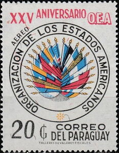 Stamp: OAS Emblem (Paraguay(25 years OAS) Mi:PY 2429w,Sn:PY 1492,Yt:PY ...