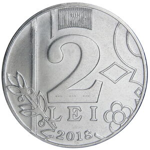 Moneda: 2 Lei (The sun) (Moldavia(1992~Actual Circulación) Col:MD ...