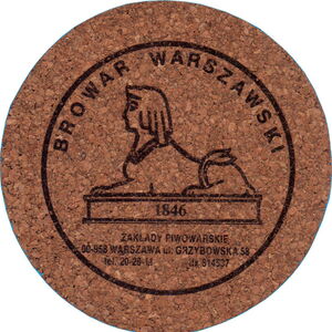Beer Coaster: Browar Warszawski (Browary Warszawskie, PolandCol:PL-000776 🍺