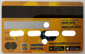Bank Card: Crefisa (Banco Crefisa S.A., BrazilCol:BR-MC-0124 💳