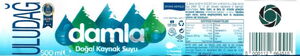 Etiqueta de bebida: Damla - Doğal Kaynak Suyu - Natural Mineral Water ...
