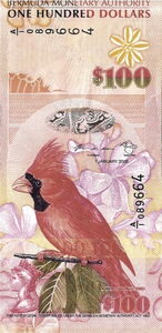 Banknote: 100 Dollars (Bermuda(2009 Animals Issue) Wor:P-62b