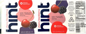 Drink Label: Cherry Blackberry Hint (Hint, Inc., United States of ...