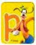Meal Toy: Letter p (Magnets, Netherlands(Alphabet Disney) Col:FUN-2010-0016