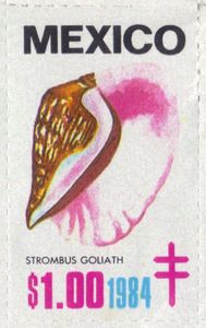 Stamp: Goliath conch (Strombus goliath) (Cinderellas(Mexico ...